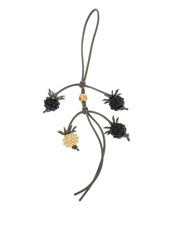 Loewe Berry Charm With Brass And Resin Details - Black