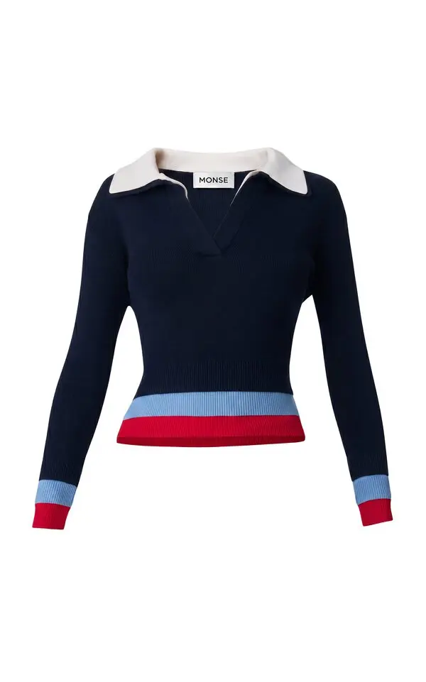 Monse Triple-layer Merino Wool Polo