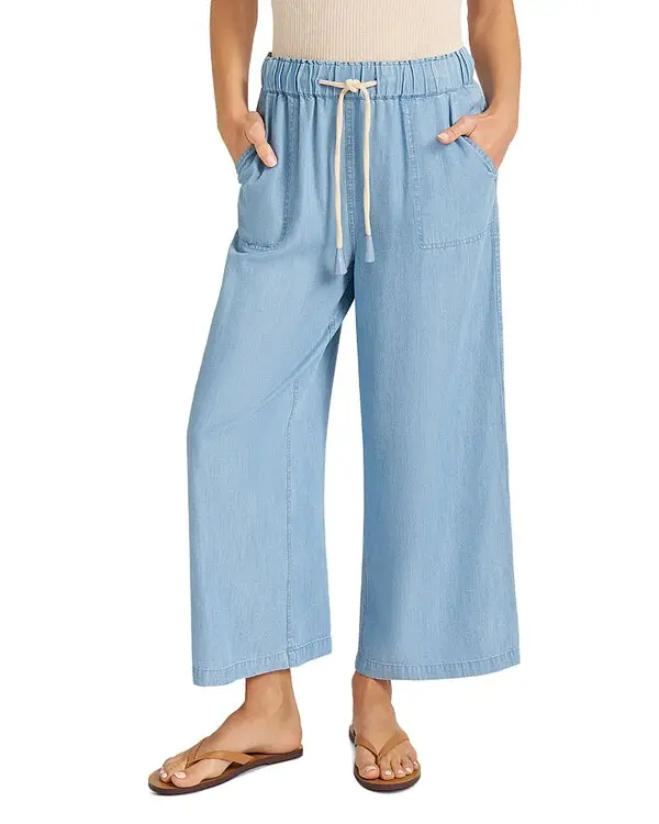 MATTY M Laura Wide Leg Pants - Chambray