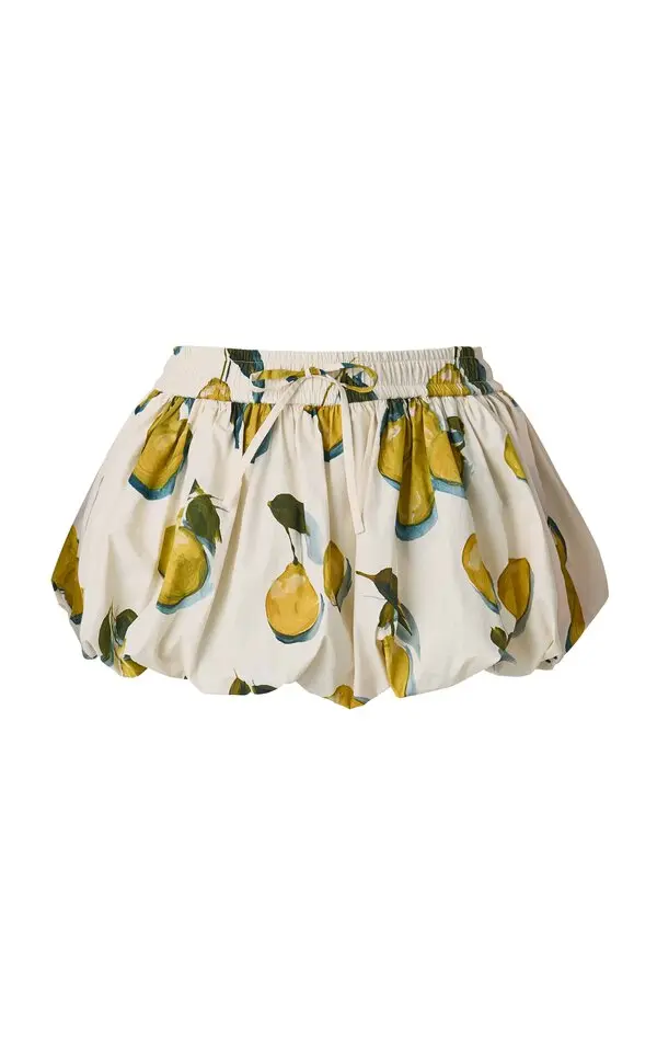 Monse Lemon-print Cotton Bubble Skort