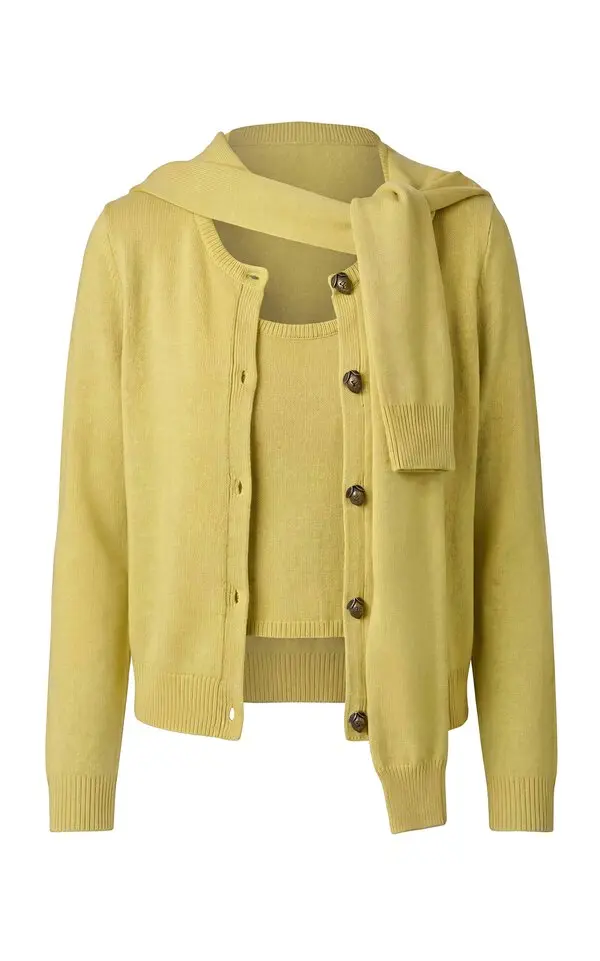 Monse Double-layer Illusion Merino Wool Cardigan