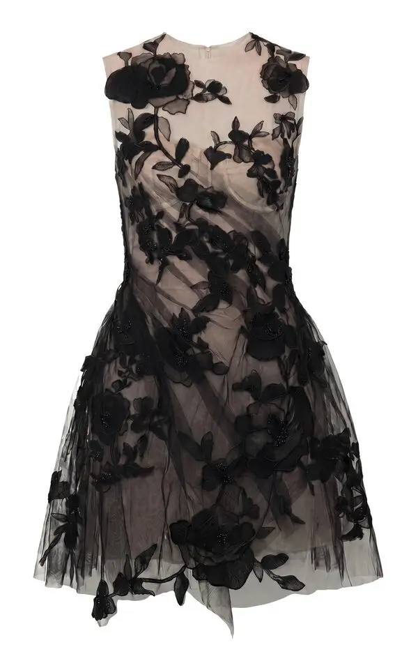 Monse Draped Floral Mini Dress