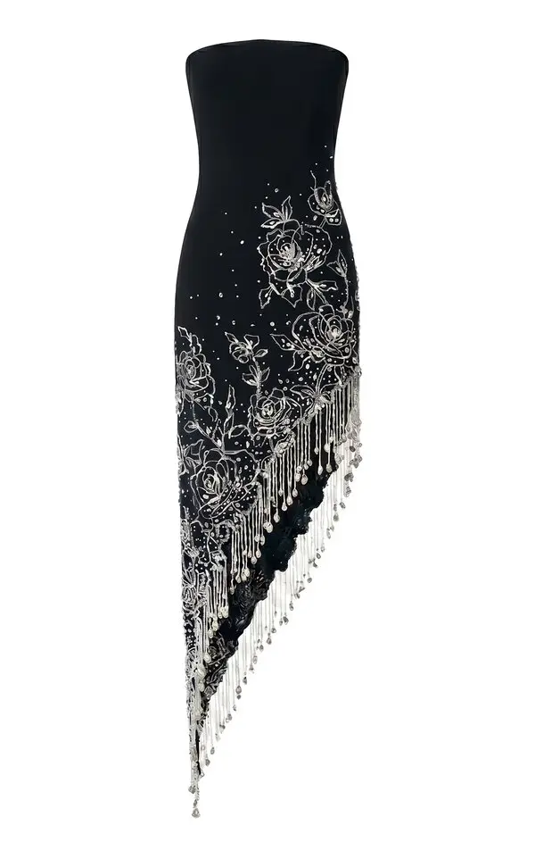 Monse Floral Beaded Midi Dress