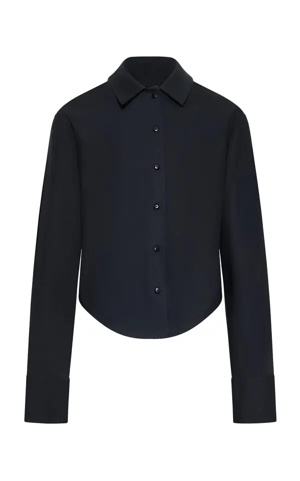Ossou Brooks Cotton Shirt - Dark Grey
