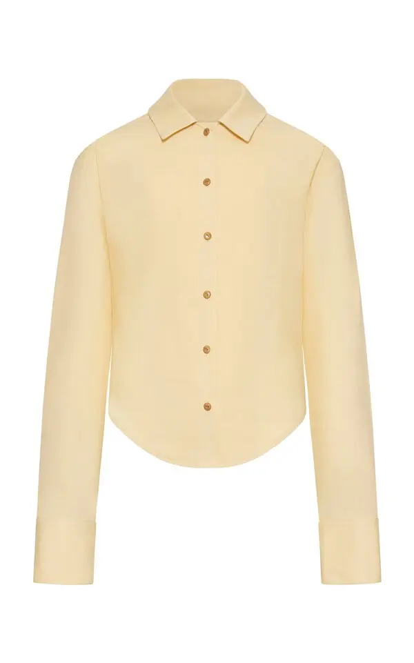 Ossou Brooks Cotton Shirt - Yellow
