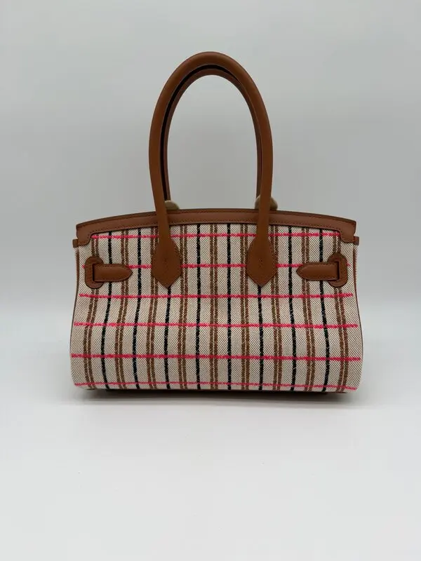 Hermès Birkin Shoulder Toile & Swift Palladium Hardware