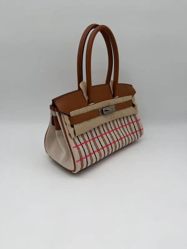 Hermès Birkin Shoulder Toile & Swift Palladium Hardware