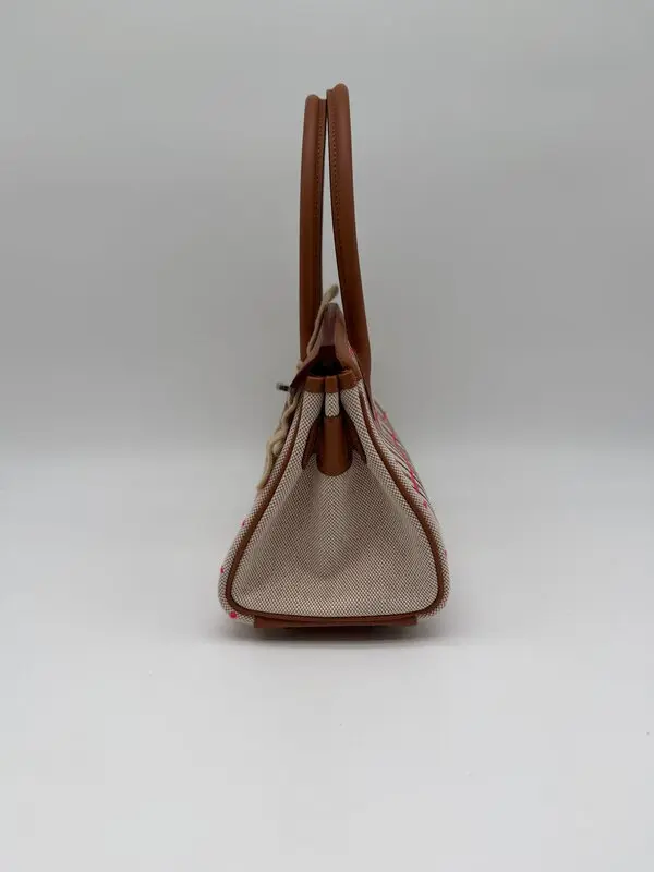 Hermès Birkin Shoulder Toile & Swift Palladium Hardware