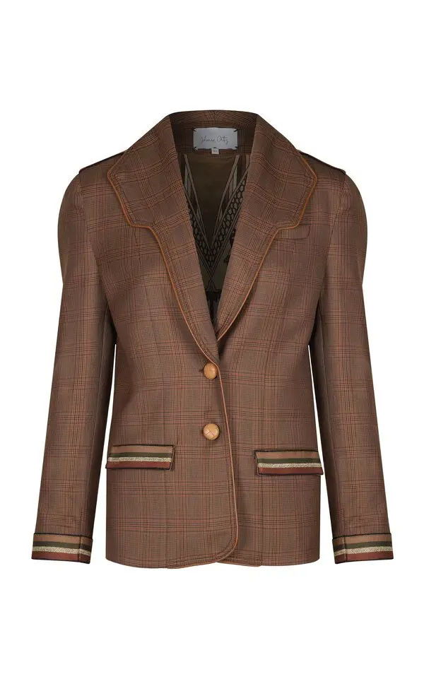 Johanna Ortiz Single-breasted Wool Jacket - Brown