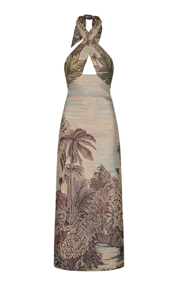 Johanna Ortiz Elegant Expedition Printed Midi Dress