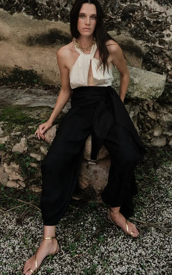 Johanna Ortiz Winter Echo High-rise Wide-leg Pants