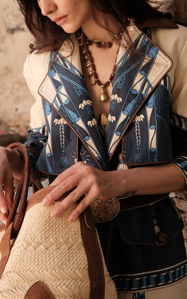 Johanna Ortiz Printed Cotton Trench Coat
