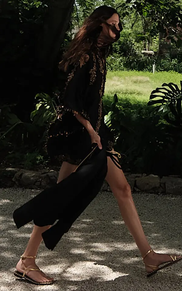 Johanna Ortiz Embellished Silk Tunic