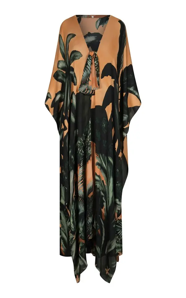 Johanna Ortiz Into The Emerald Wild Silk Tunic