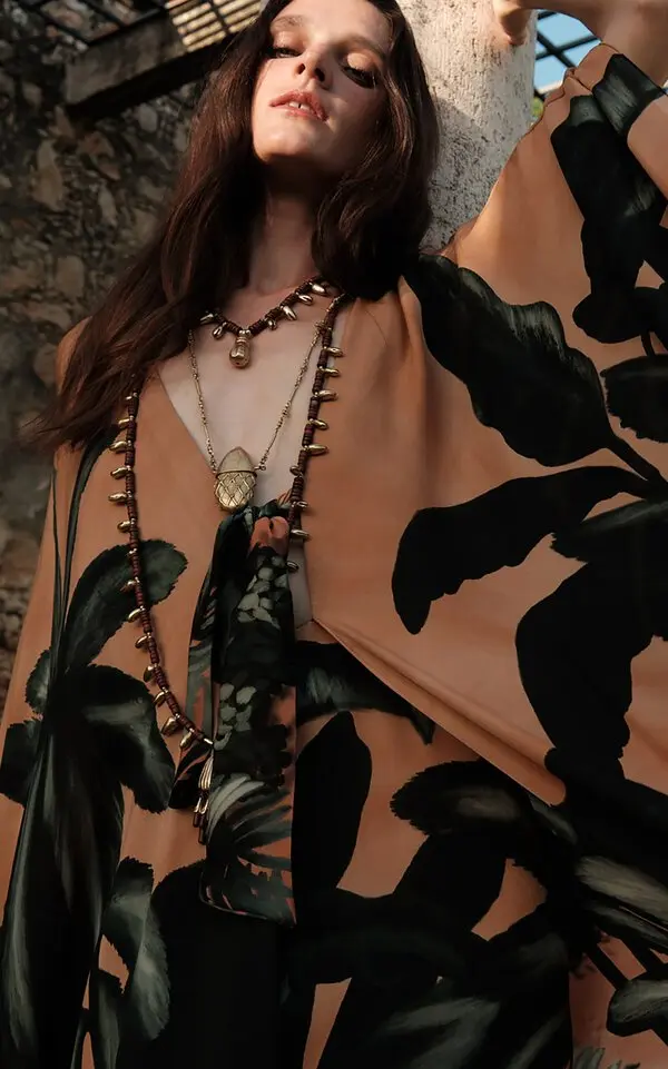 Johanna Ortiz Into The Emerald Wild Silk Tunic