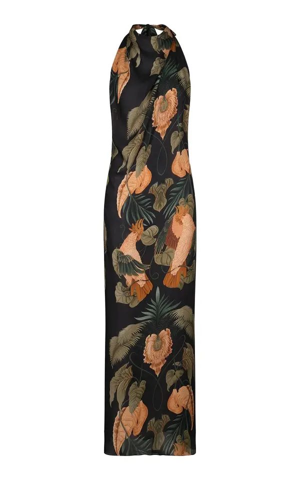 Johanna Ortiz Curious Natuer Printed Silk Maxi Dress - Multi