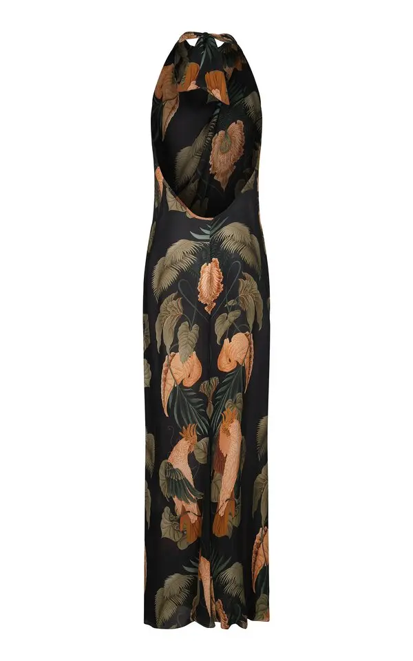 Johanna Ortiz Curious Natuer Printed Silk Maxi Dress