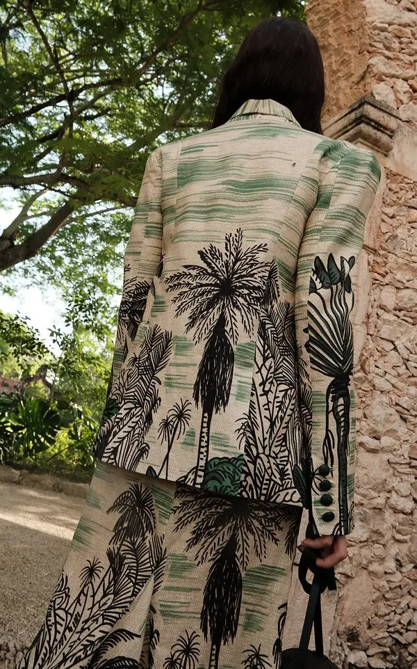 Johanna Ortiz Rock The Plan" Printed Linen Blazer