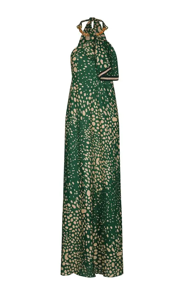 Johanna Ortiz Lands Yet To See" Printed Maxi Dress - Green