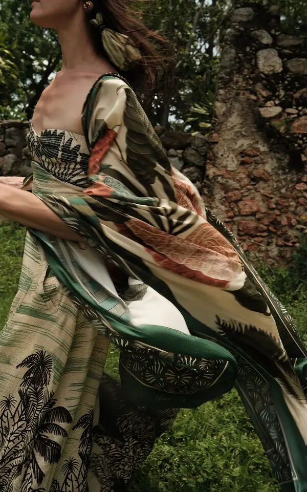 Johanna Ortiz A Story Without End' Printed Linen Midi Dress