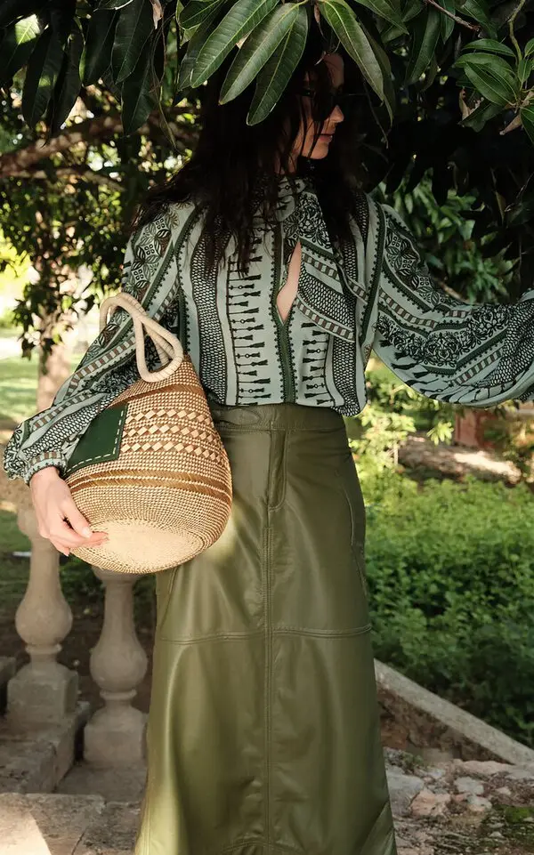 Johanna Ortiz Uncomplicated Mid-rise Leather Maxi Skirt