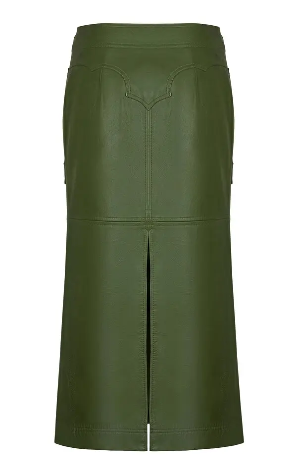 Johanna Ortiz Uncomplicated Mid-rise Leather Maxi Skirt