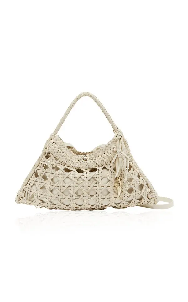 ALEMAIS Woven Crescent Bag - Ivory