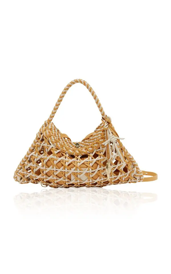 ALEMAIS Woven Crescent Bag - Red