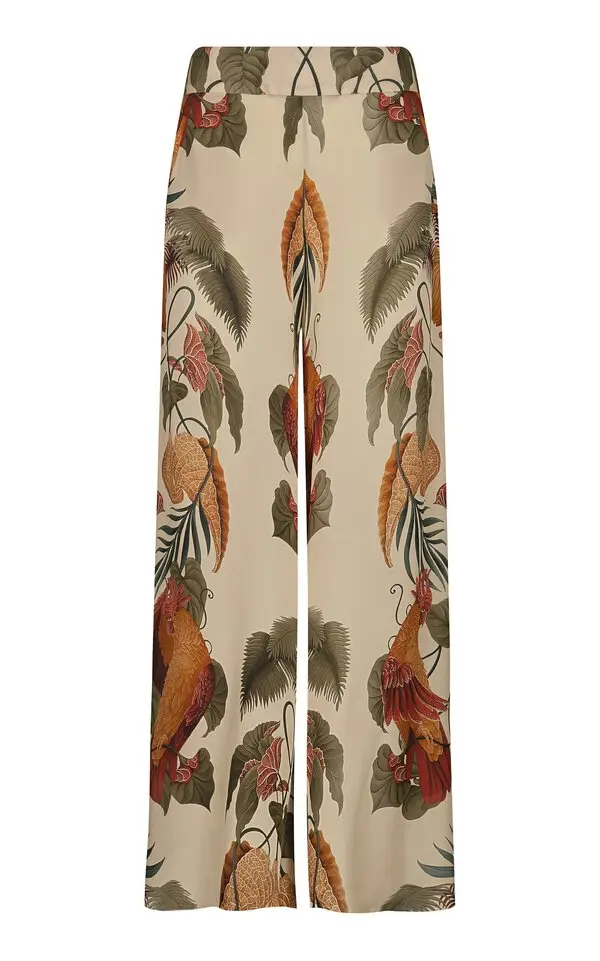 Johanna Ortiz Brave Printed Silk Wide-leg Pants - Multi