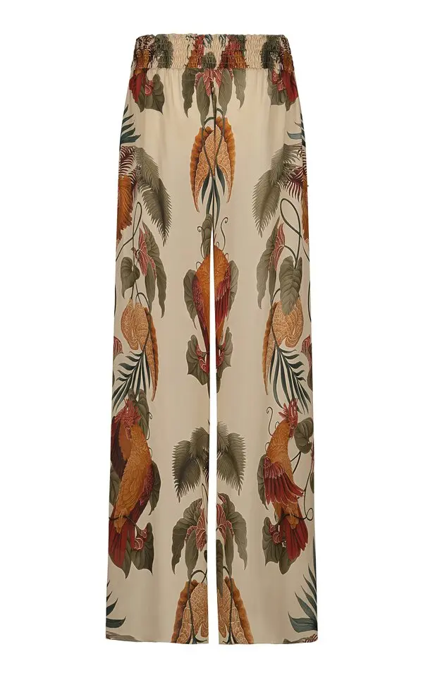 Johanna Ortiz Brave Printed Silk Wide-leg Pants