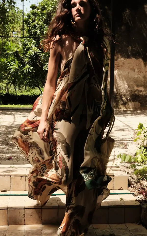Johanna Ortiz Wild Botanica Printed Silk-blend Top
