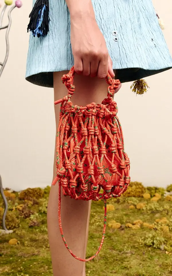 ALEMAIS Mini Silk Macrame Pouch