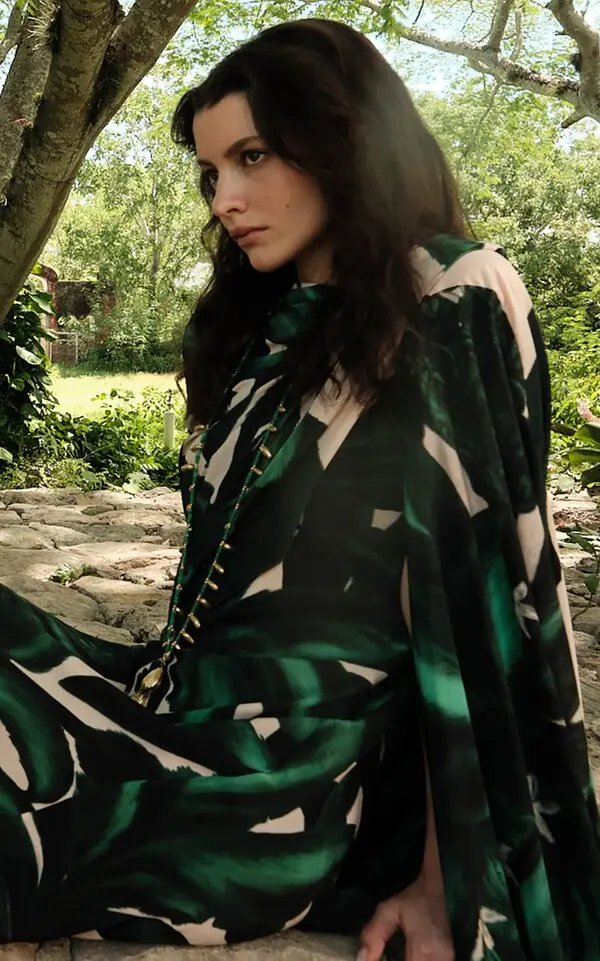 Johanna Ortiz Painted Horizons Printed Silk Cape