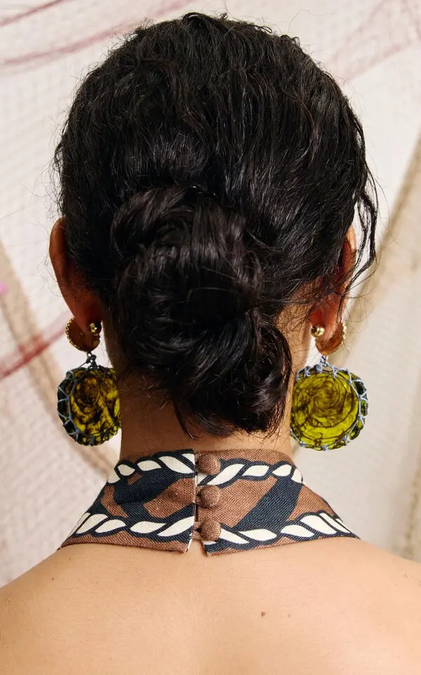 ALEMAIS Ona Macrame Shell Drop Earrings