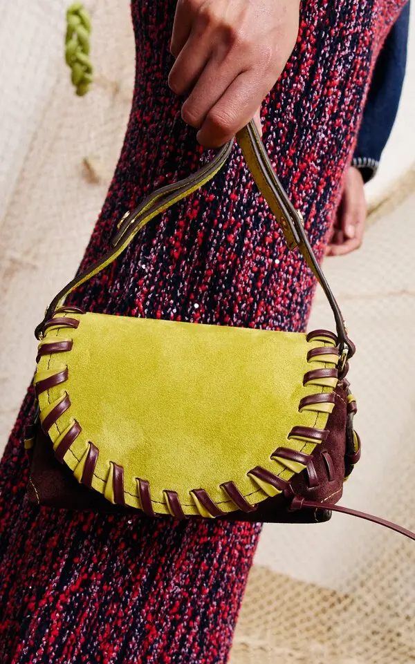 ALEMAIS Mini Suede Curve Bag