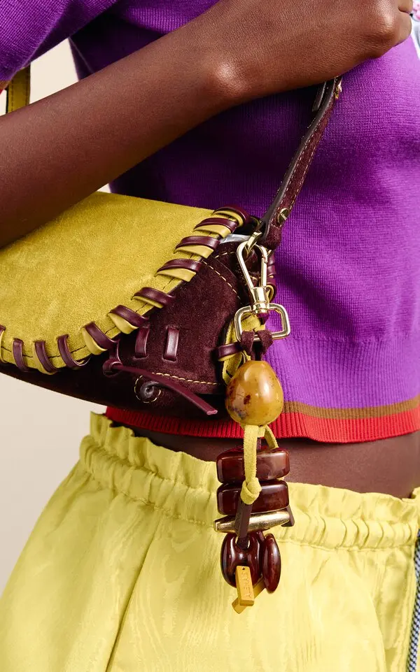 ALEMAIS Mini Suede Curve Bag