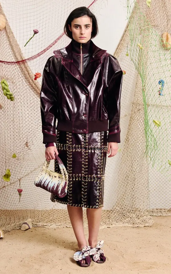 ALEMAIS Alba Beaded Barrel Bag
