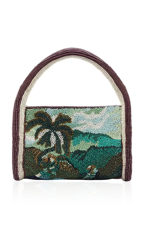 ALEMAIS Lucena Beaded Barrel Bag