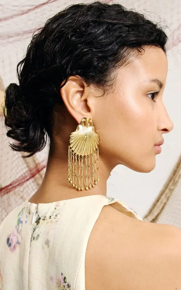 ALEMAIS Shell Chain Drop Earrings