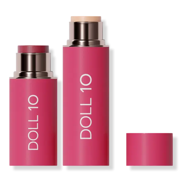 DOLL 10 Peptide Power Couple Blur Stick Foundation And Blush Duo - Fair/light