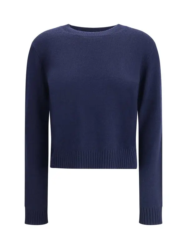 LISA YANG Mable Cashmere Crew Neck Sweater - Blue