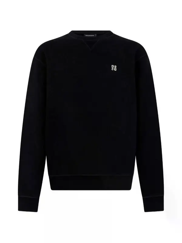 Dsquared2 Metal D2 Upside Down Cool-fit Crewneck Sweatshirt - Black