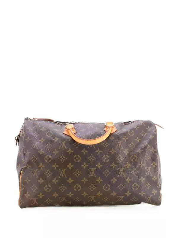 LOUIS VUITTON Speedy Monogram Canvas 40 Satchel - Brown