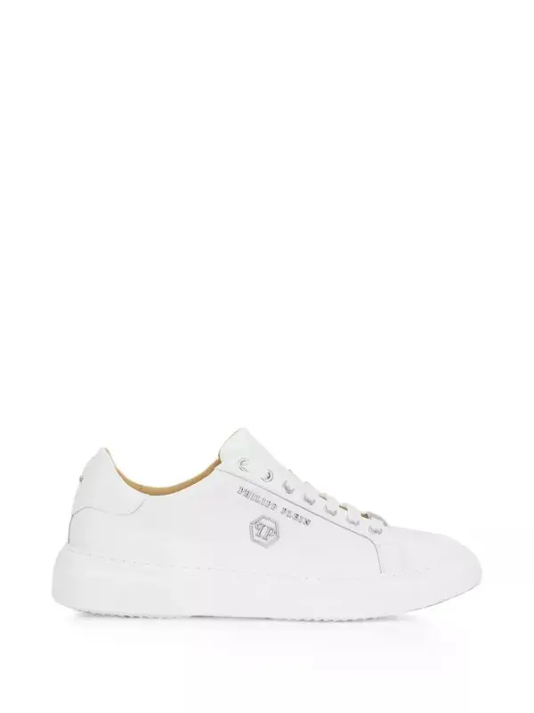 Philipp Plein Leather Lo-top Sneakers - White