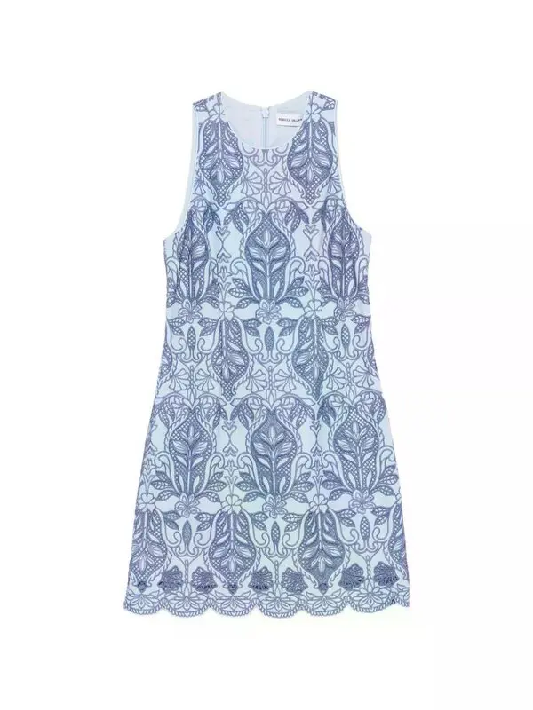 Rebecca Vallance Blooming Lanterns Guipure Lace Dress - Blue