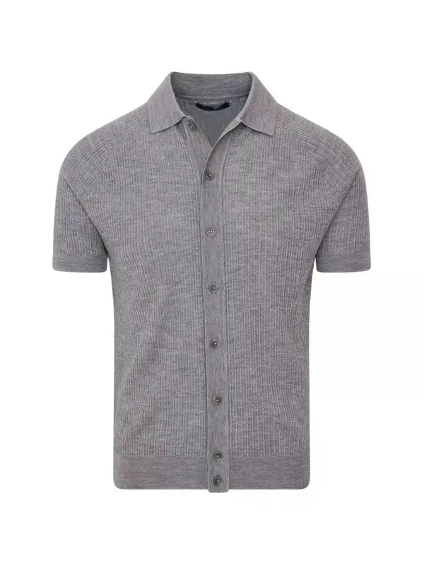 PYA Ribbed-knit Short-sleeve Shirt
