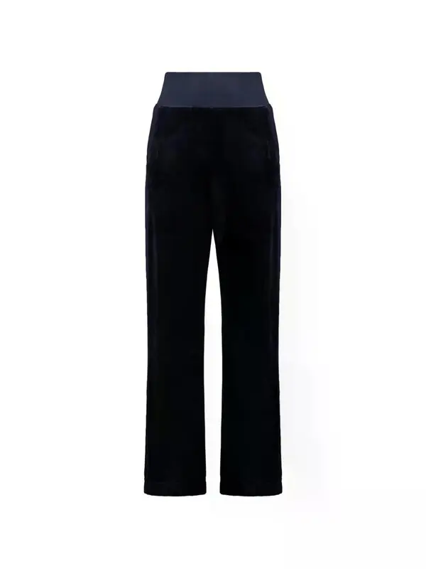 Alberta Ferretti Velvet-effect Straight-leg Trousers