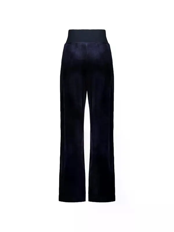 Alberta Ferretti Velvet-effect Straight-leg Trousers