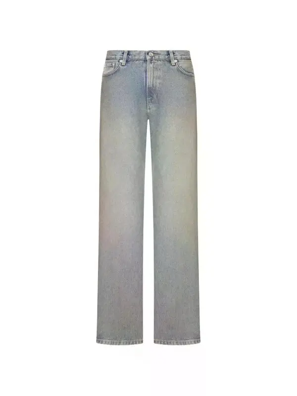 HAIKURE Washed Straight-leg Denim Jeans