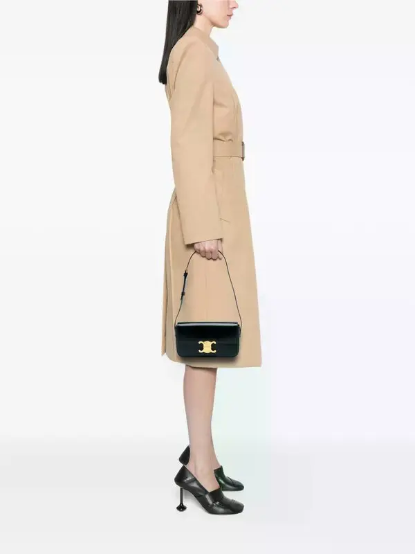 Celine Shiny Calfskin Triomphe Claude Shoulder Bag